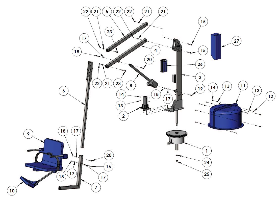 POOL360 | 500 lbs Capacity The Revolution Lift™ without Anchor