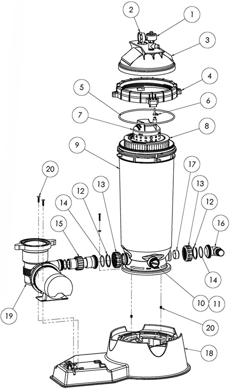 POOL360 | 150 SqFt Clean & Clear® Filter System with 1 1/2 HP Standard Pump
