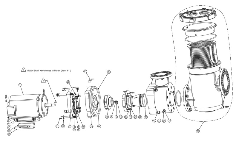 POOL360 | EQ Series® Commercial Pump 10 HP 230V 40 Amp