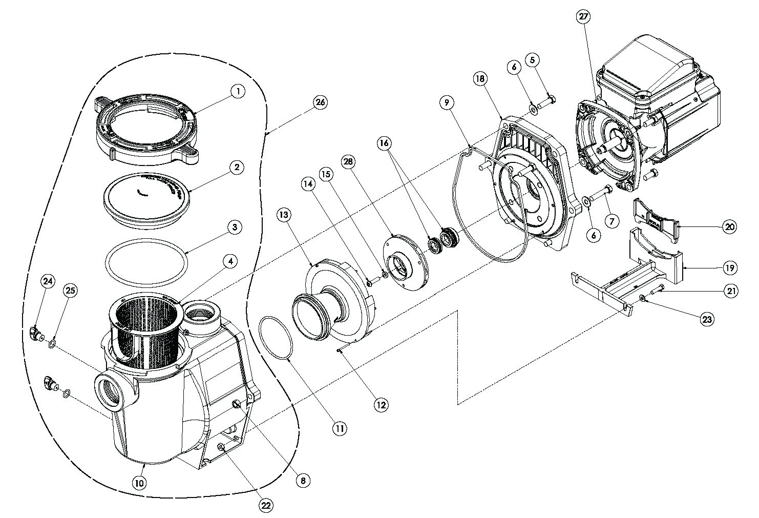 POOL360 | WhisperFlo® Pool Pump 2HP 208-230V EXPORT ONLY