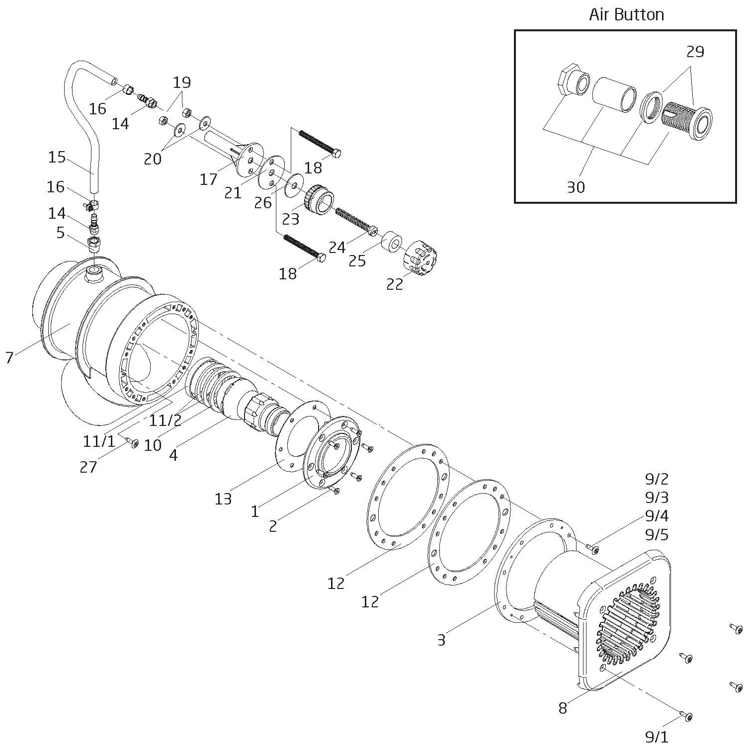POOL360 | Badu®Stream II SwimJet System with Round Cover 3 Jet 4HP