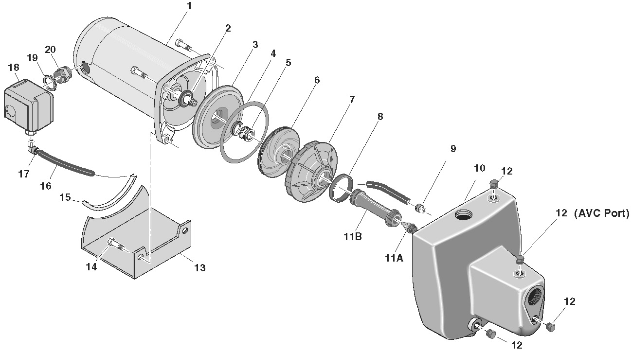 POOL360 | Sta-Rite SN Series ProJet Cast Iron Shallow Well Jet Pumps 1.5HP