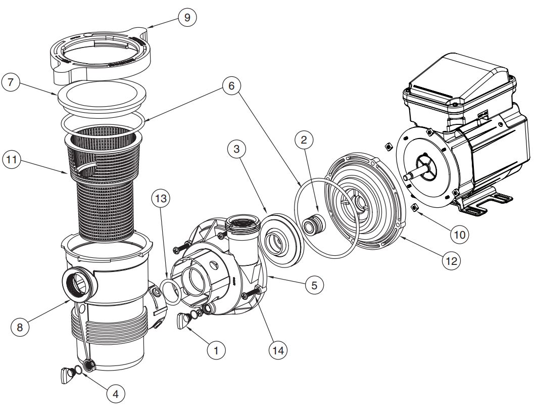 POOL360 | OptiFlo® Vertical Discharge Pump 115V 1HP 3' STD Cord