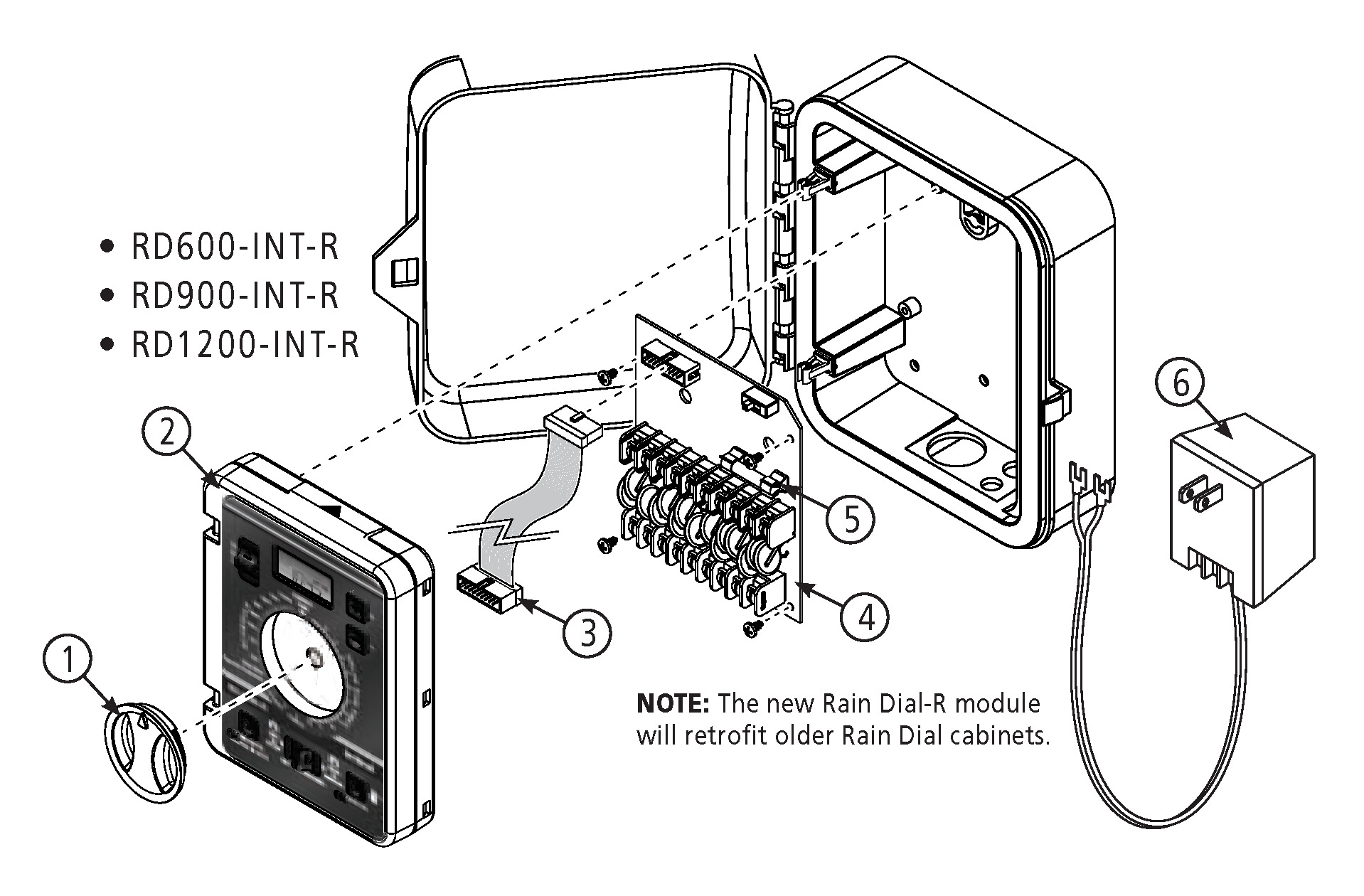 POOL360 | Rain Dial R Series 6 Station Indoor Controller with Rain Ready Sensor