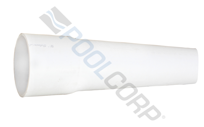 POOL360 | 8" x 20' SCH 40 PVC Pipe with Bell End