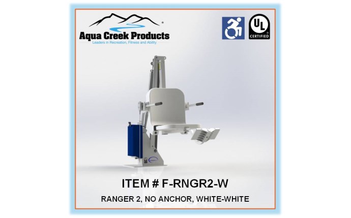 POOL360 | White Ranger 2 Pool Lift™ 350 lbs Capacity Pool Lift with No ...