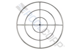 POOL360 | 36" Triple-Ring Stainless Steel Burner with 3/4" Inlet