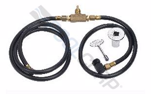 POOL360 | Natural Gas Fire Pit Installation Kit with Chrome Key Valve