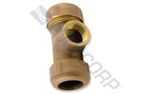 POOL360 | 3/4" x 1/2" FIPT Brass Compression Tee