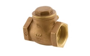 POOL360 | 1.5" Swing Brass Check Valve Threaded Brass ST