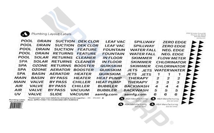 POOL360 | Plumbing Labels