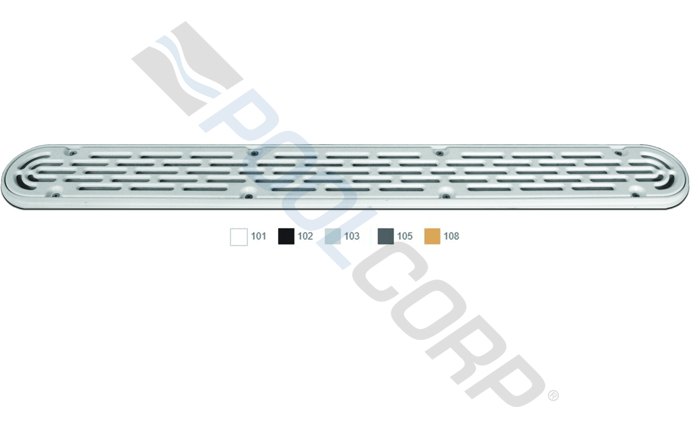 POOL360 | 32" Light Gray Channel Drain Flat Grate Anti-Entrapment ...