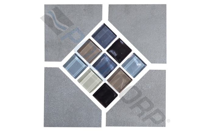 POOL360 | 6" x 6" Elements Stone Look Tile Gray Deco