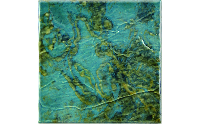 POOL360 | 6" x 6" Volcano Glossy Tile Aqua Blue