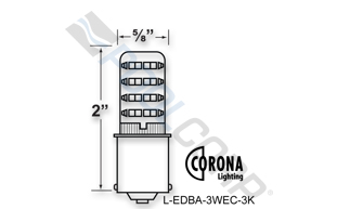 POOL360 | White SC Bayonet LED Lamp 3W 3000K