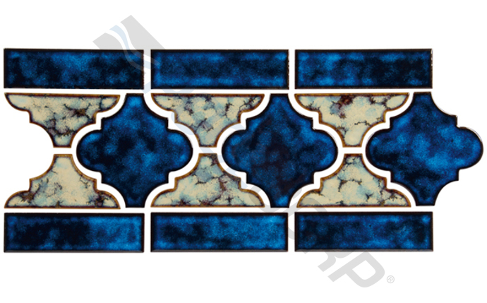 POOL360 | Lantern Tile Royal Blue Border