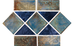 POOL360 | Martinique Tile Ocean Blue Border