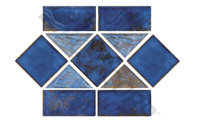POOL360 | Martinique Tile Royal Blue Border