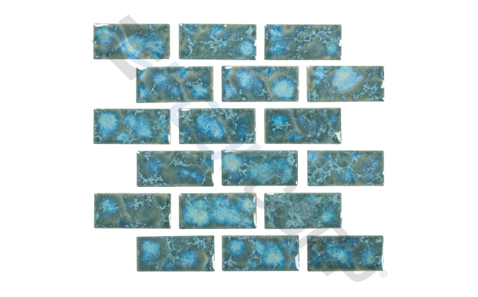 POOL360 | 1" x 2" Meridian Tile Sea Green Mosaic