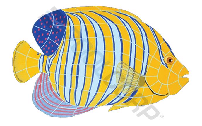 POOL360 | 33" x 20" Regal Fish Mosaic Pool Tile