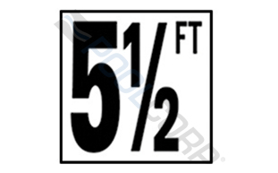 POOL360 | 5" Smooth 5.5 Ft Depth Marker