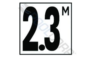 POOL360 | 5" Smooth Metric 2.3 M Depth Marker
