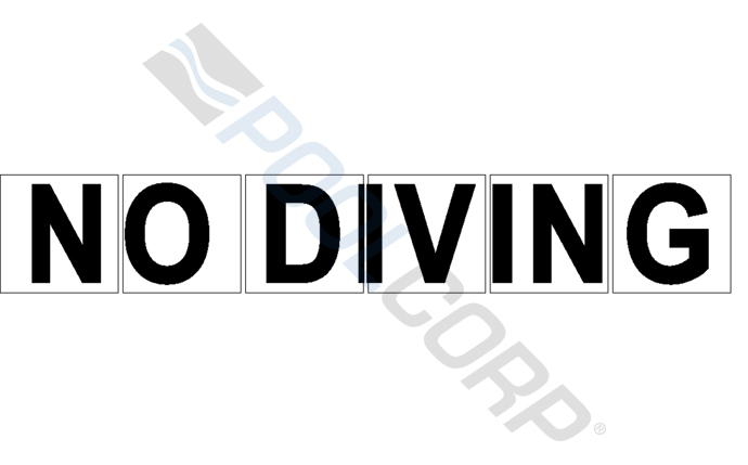 POOL360 | 5" Smooth 6 Tiles NO DIVING Depth Marker