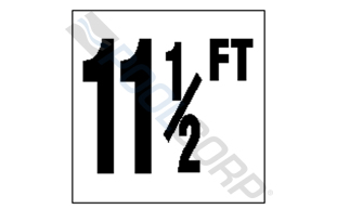 POOL360 | 4" Non-Skid 11 1/2 FT Depth Marker