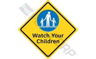 POOL360 | 23" Indoor WATCH YOUR CHILDREN Sign