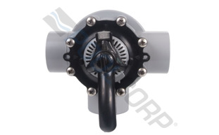 POOL360 | Diverter Valve, 1.5Sx2SP, 3-Way, DkGray