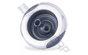 POOL360 | 5" Stainless Steel/Dark Gray Typhoon Double Roto Jet Internals