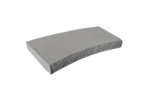 POOL360 | 8' Radius x 12" x 24" White Rock Face Coping