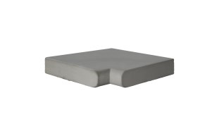 POOL360 | 24" x 12" x 2" Inside Corner Bullnose Coping Sandblast Charcoal
