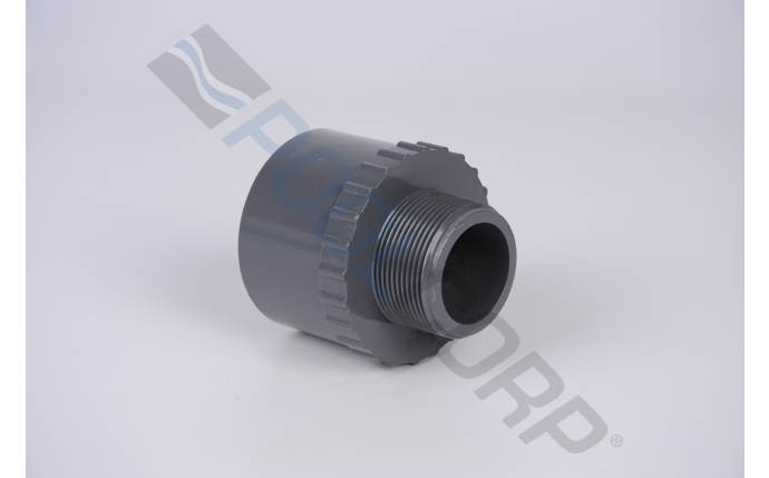 POOL360 | 1.5" x 2" Gray SCH 80 PVC Reducing Male Adapter MIPT x Slip