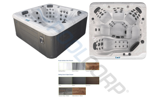 POOL360 | Confer Spa Storm Clouds Interior/Brown Exterior with Backlit Jets