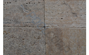POOL360 | 6" x 6" Vein-Cut Tumbled Travertine Paver Scabos