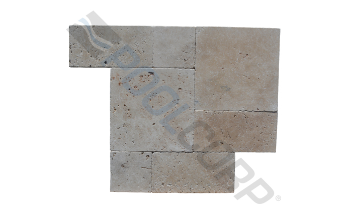 POOL360 | Roman Pattern Travertine Paver Latte