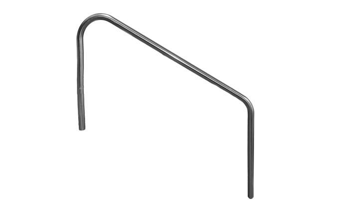 POOL360 | 5' x .049" Classic 2-Bend Polished Stair Rail with 12" Lower ...