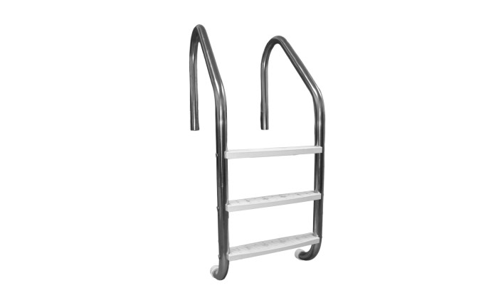 POOL360 | 3-Step Ladder Polished with White Treads .049" Wall
