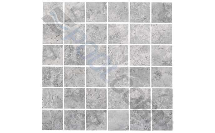 POOL360 | 2" x 2" Tivoli Stone Tile Silver