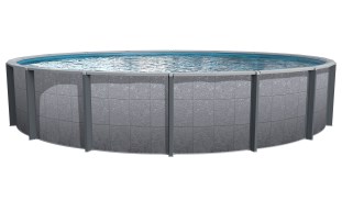 POOL360 | 24' Round Caspian Above Ground Pool Kit with 52" Rocktile Wall