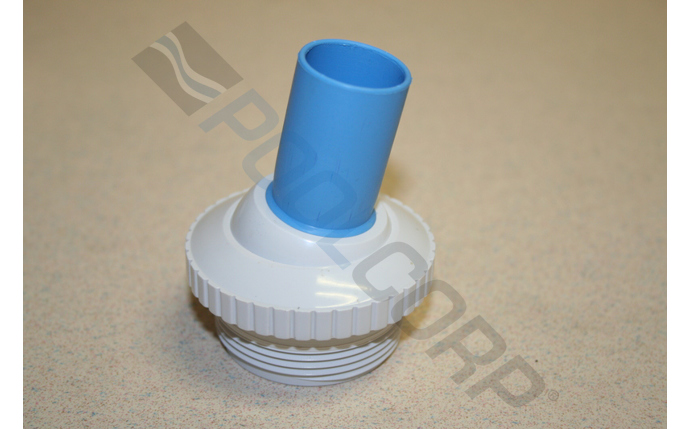 POOL360 | 1 1/2" MPT 1" Rubber Nozzle White Hydrostream Fitting