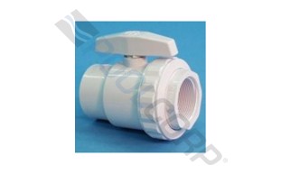 POOL360 | 1 1/2" MIP x 1 1/2" SKT 2-Way Trimline Ball Valve ABS