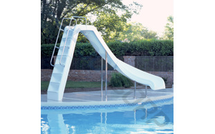 POOL360 | White Wild Ride Right Turn Complete Slide