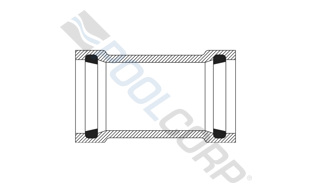 POOL360 | 2" PVC Line Coupling for IPS Pressure Pipe