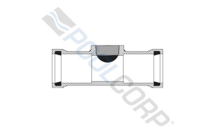 POOL360 | 4"X1.25" PVC Service Tee for IPS Pressure Pipe