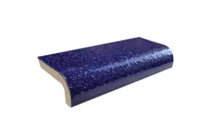 POOL360 | 2" x 6" Cobalt Non-Skid Safety Bullnose Edge and Step Trim
