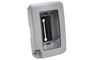 POOL360 | Gray Low Profile Plastic In-Use Weatherproof Single-Gang Cover