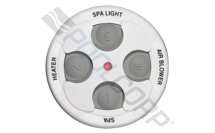 POOL360 | ProSeries 2-3/4" White 4 Function Spa Side Remote with 150' Cable