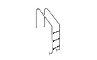 POOL360 | 66" Commercial 3-Step Ladder .065" Wall SS